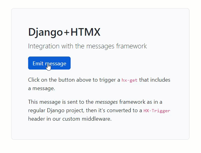 Using The Django Messages Framework With HTMX Good Code Smell Using The Django Messages Framework With HTMX Good Code Smell